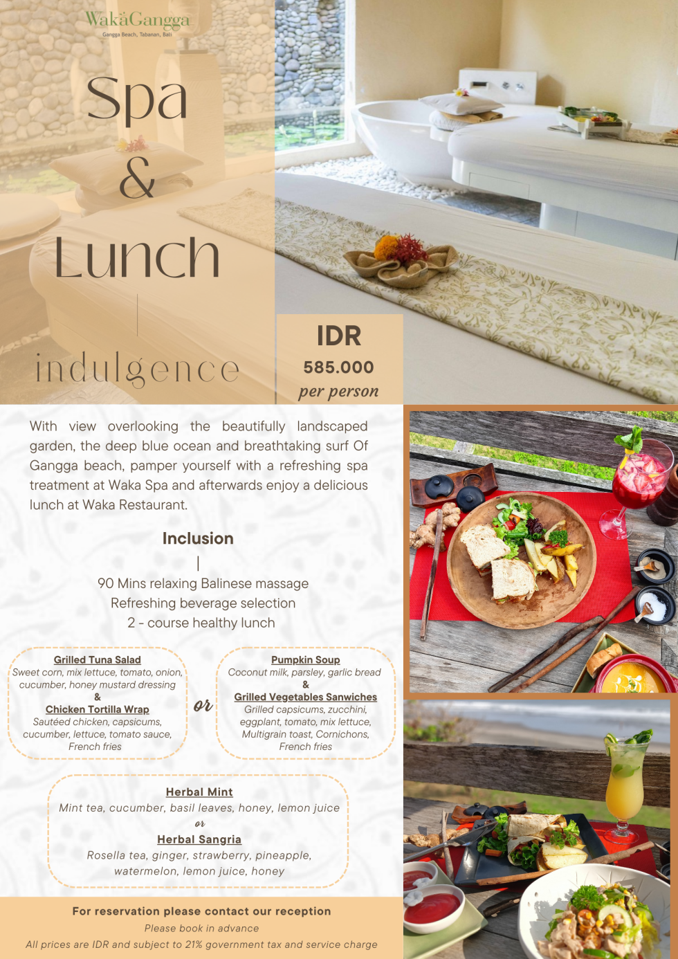 Spa & Lunch Indulgence - WakaGangga Boutique Resort - Waka Hotel & Resorts